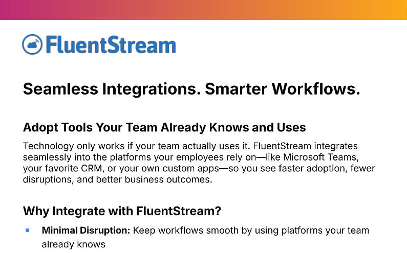 FluentStream Content Hub - UCaaS Information - Tutorials